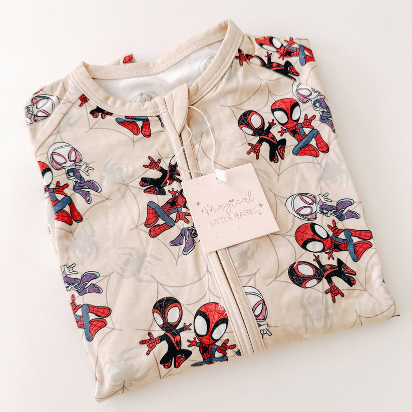 WEBS GO Bamboo PJ Romper/ Two Piece SHORT Sleeve Set*READY TO SHIP ...